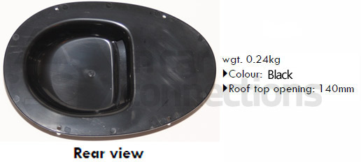 Van roof vent. Black plastic duct type low profile van ventilator for ...