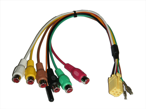 Blaupunkt 6 channel pre-amplifier out and sub output lead cable