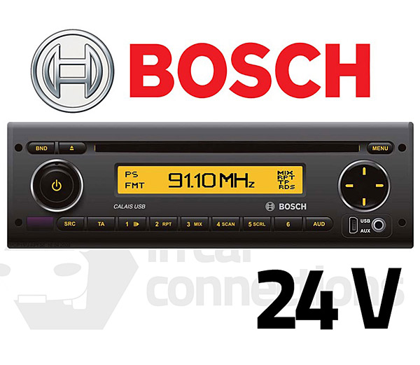 Bosch Calais USB40 multimedia 24v stereo radio and CD player for bus ...
