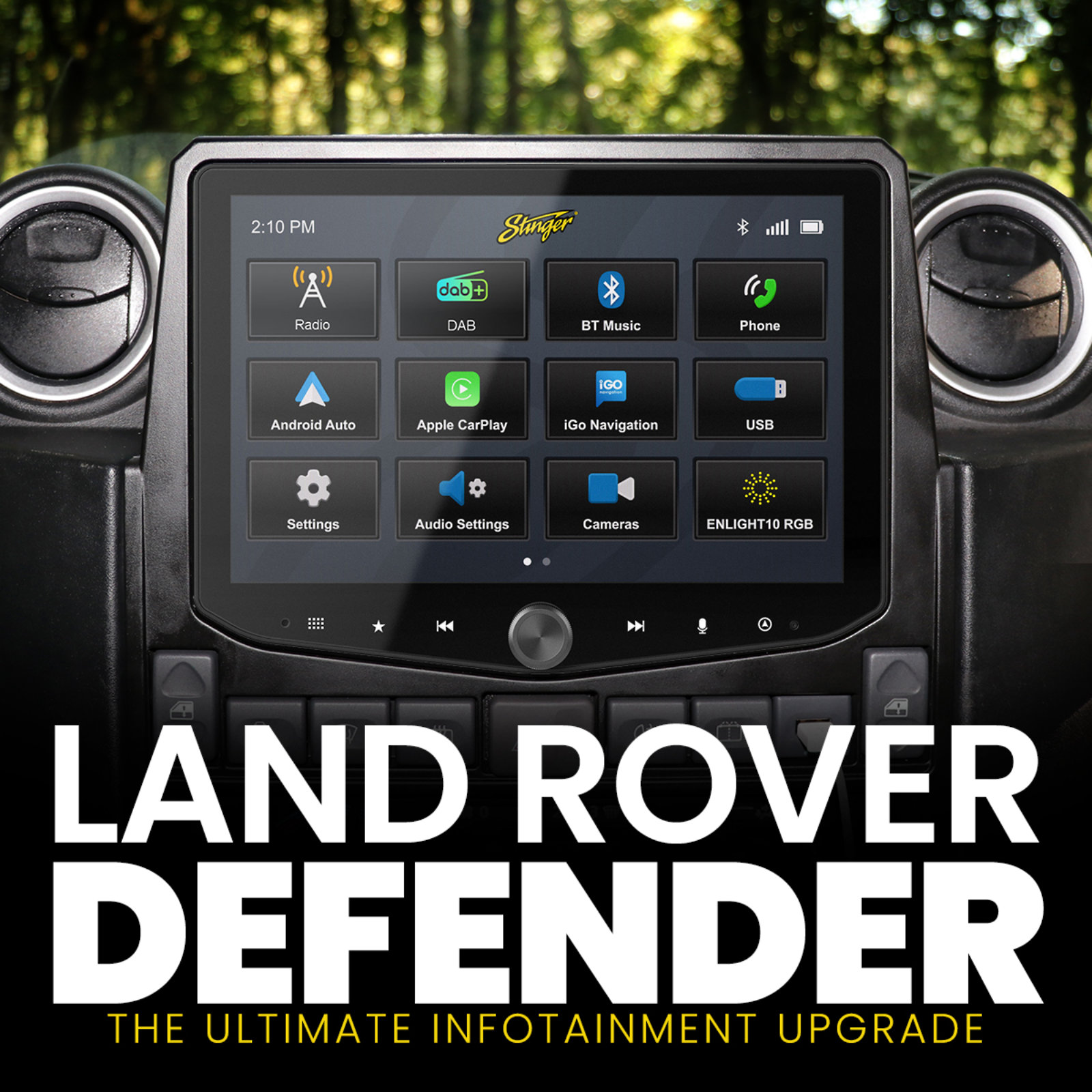Stinger HORIZON10 Land Rover Defender Puma 10-inch multimedia ...