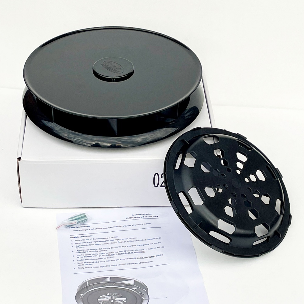 Low profile rotary van roof ventilator for van bus caravan commercial ...