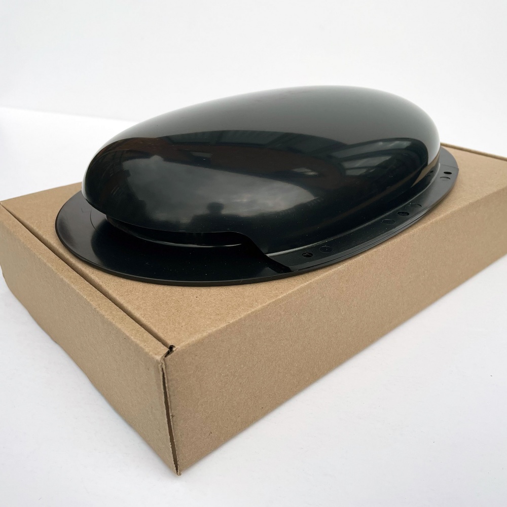 Van roof vent. Black plastic duct type low profile van ventilator for ...